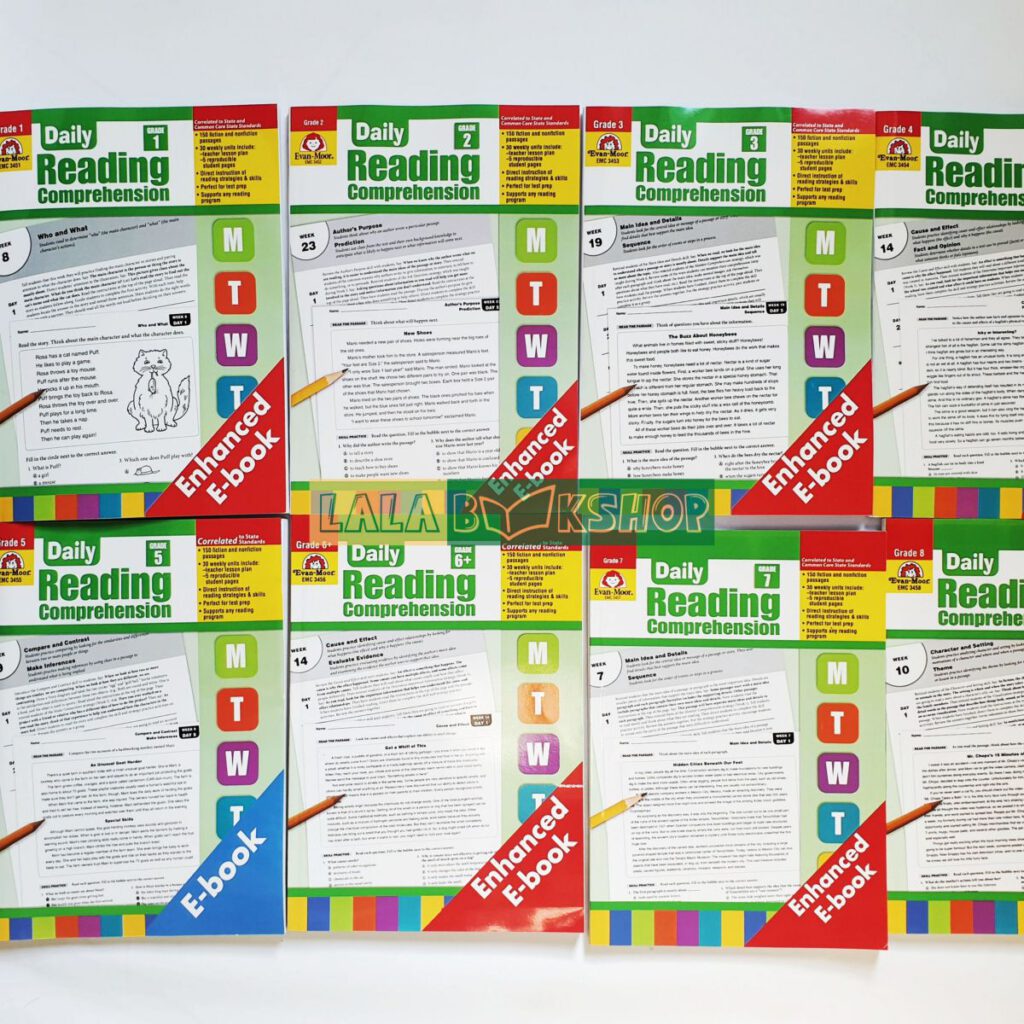 Bộ sách Daily Reading Comprehension - 8 Cuốn - Sách luyện đọc hiểu cho ...