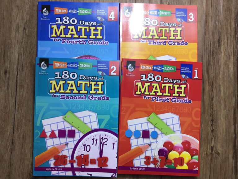 Series sách bài tập 180 days of Math - 4 cuốn - LalaBookShop