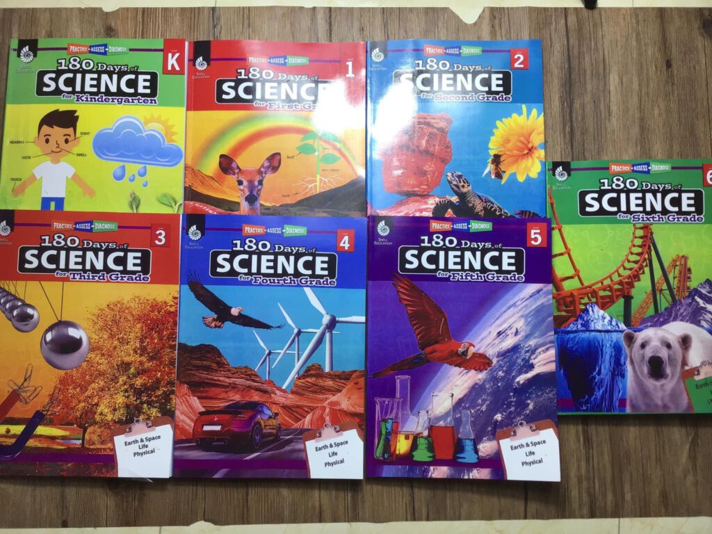 Bộ sách bài tập 180 days of Science - 7 cuốn - LalaBookShop
