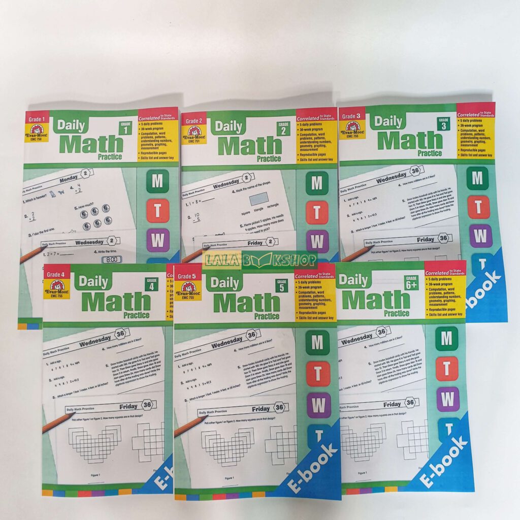 Bộ sách Daily math practice -6 cuốn - LalaBookShop