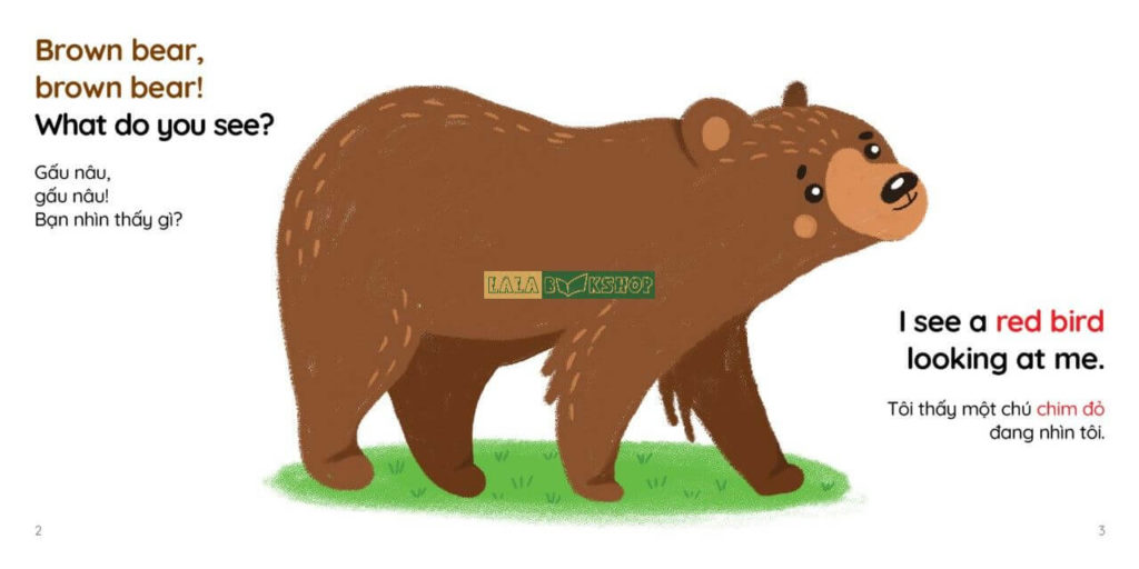 Bộ Sách Brown Bear Song Ngữ 4 cuốn - Kèm File nghe - LalaBookShop