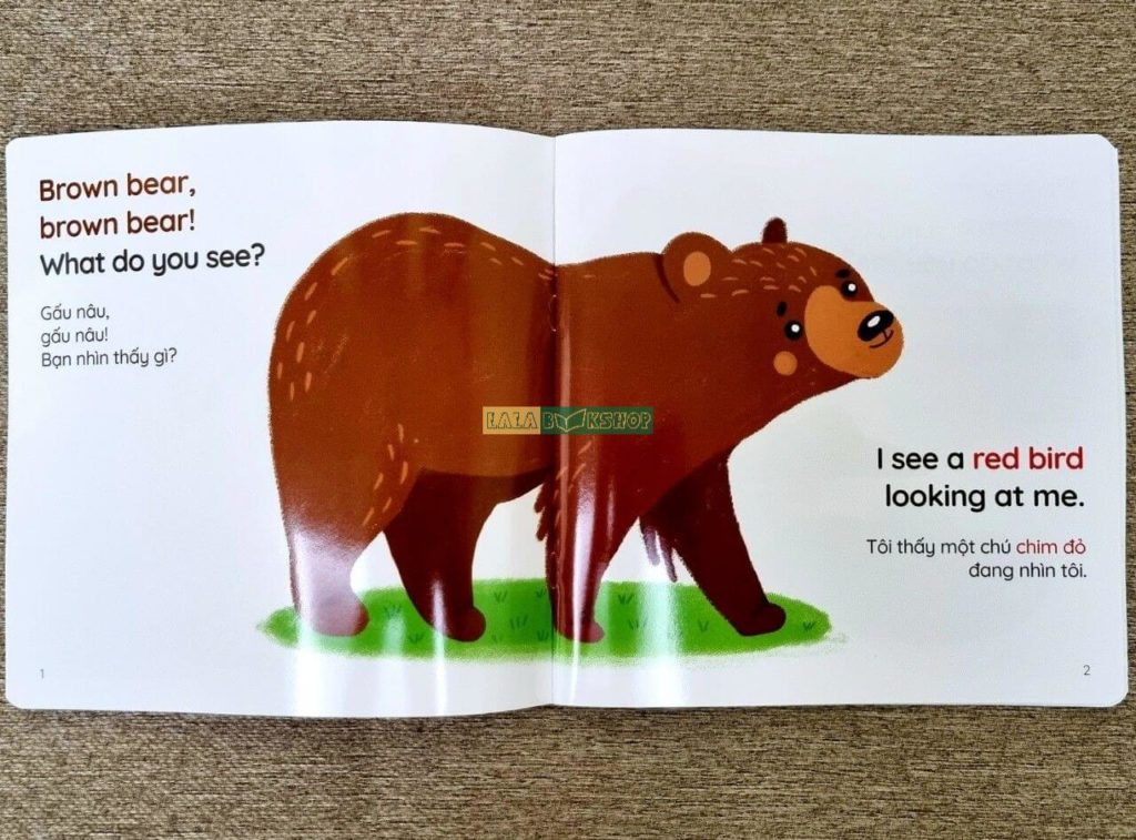 Bộ Sách Brown Bear Song Ngữ 4 cuốn - Kèm File nghe - LalaBookShop